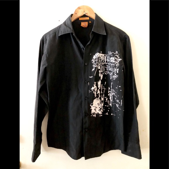 Frankie Max | Shirts | Mens Frankie Max Black Shirt Size Small | Poshmark